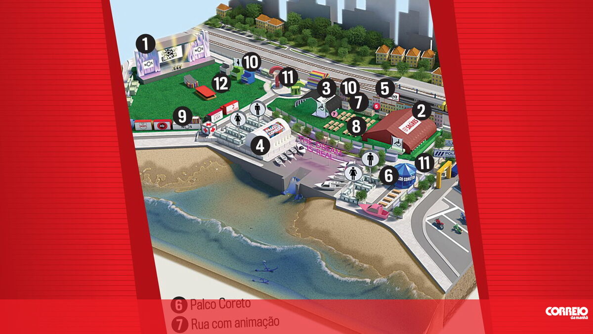 Mapa do recinto do NOS Alive - Infográficos - Correio da Manhã