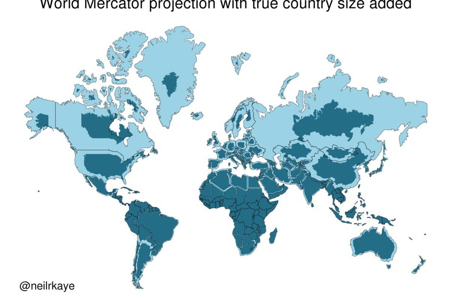 Cientista apresenta novo mapa mundi com grandes países em versão ...