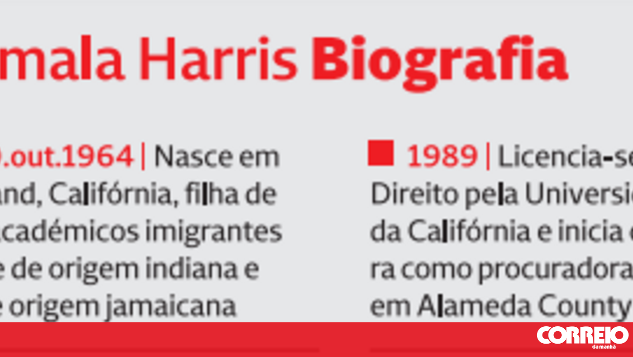 Kamala Harris biografia - Infográficos - Correio da Manhã
