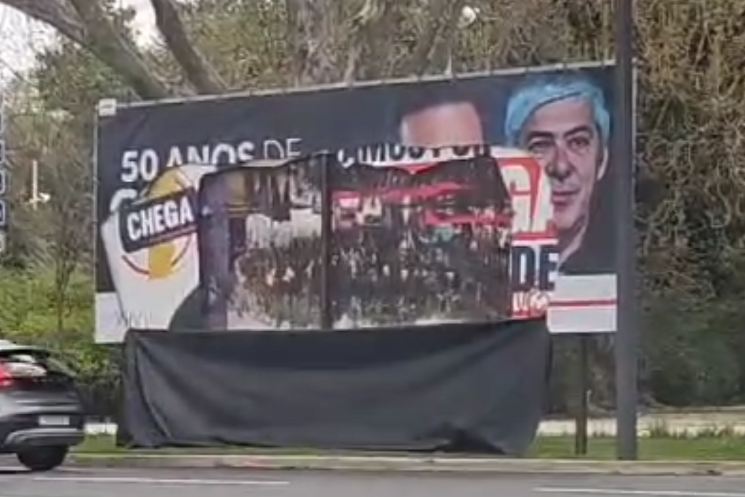 Vandalizados vários cartazes do Chega em Lisboa - Portugal - Correio da ...